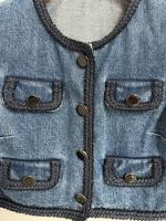 China Washed Denim Blazer Outfit Jeans Blazer With A Textured High End Look for sale
