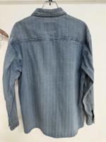 China Vintage denim shirt with stylish jacquard patterns for sale