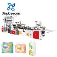 China Bottom Sealing Diaper Punch Handle Plastic Carry Bag Making Machine  High Speed for sale