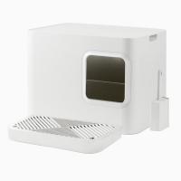 China Rectangular Cat Litter Box Easy Clean Compact Kitty Litter Box for sale