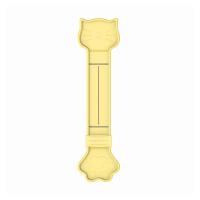 China Yellow Domestic Cat Strip Feeder Dispenses Precise Portions Custom Pet Products for sale