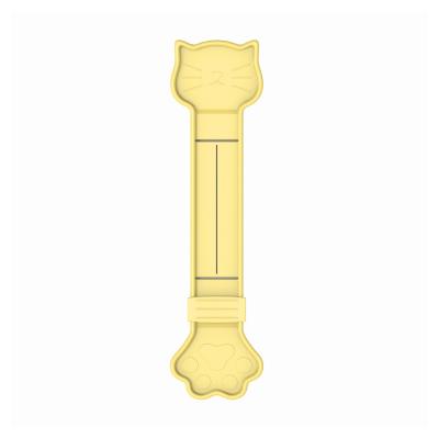 China Yellow Domestic Cat Strip Feeder Dispenses Precise Portions Custom Pet Products for sale