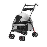China Folding Pet Push Cart， Nylon Material With Removable Padding / Rain Cover，OEM，Lightweight and strong for sale