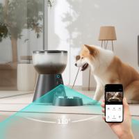 China Bedroom Smart Cat Feeder White Intelligent Pet Feeder For Timed Remote Feeding for sale