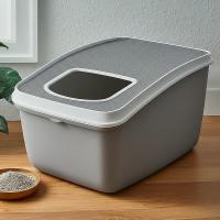 China Portable Small Apartment Cat Litter Box , Plastic Open Top Small Cat Box With Lid for sale