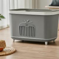 China Portable Small Apartment Cat Litter Box , Plastic Open Top Small Cat Box With Lid for sale