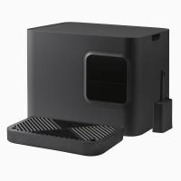 China White / Gray Indoor Cat Litter Box Lightweight  Portability With Effective Odor Control for sale