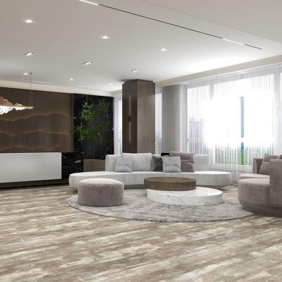 China PVC Wood Look Peel and Stick Vinyl Flooring 12x24 Inch Noise Reduction Self Adhesive for sale