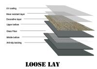 China 5mm Loose Lay Vinyl Plank Flooring 0.3mm-0.7mm Wear Layer UV Coating for sale