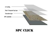 China Bathroom SPC Vinyl Click Flooring 7''X48'' High Density for sale