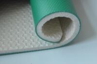 China Green Vinyl Athletic Gym Flooring 4.5mm Non Toxic Double Sided Adhesive PVC Sports Flooring for sale