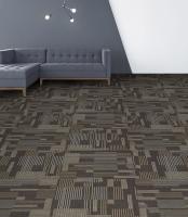 China 100% PP Non Slip Carpet Tiles 500x500mm PVC Backing for Garage Bedroom Flooring for sale