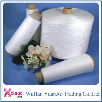 China Raw White Ring Spun Polyester Yarn 100% Polyester Twist Sewing Thread High Strength for sale
