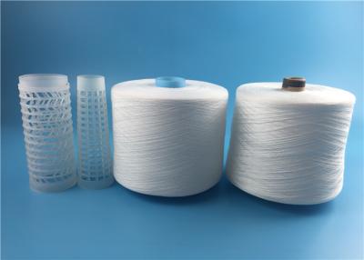 China 40/2 40/3 spun polyester spun yarn on recycled dye tube natural white or optical white for sale