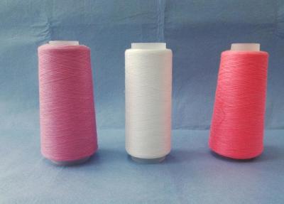 China 100% Polyester Ring Spun Yarn For Garment Sewing , Purple White Red for sale