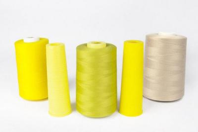 China Low shrinkage 100% Spun Polyester Thread , super bright polyester textured yarn for sale
