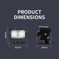 China 4000LM Motorcycle LED Spotlight IP67 Waterproof Motorcycle Riding Lights Double Lens Innovation Matrix Light for sale