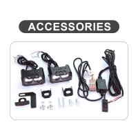 China 4000LM Motorcycle LED Spotlight IP67 Waterproof Motorcycle Riding Lights Double Lens Innovation Matrix Light for sale