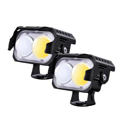 China 4000LM Motorcycle LED Spotlight IP67 Waterproof Motorcycle Riding Lights Double Lens Innovation Matrix Light for sale