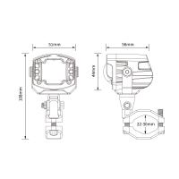 China 60W Motorcycle LED Spotlight 12V - 24V Small LED Motorcycle Lights 3200K - 6500K 6000LM For Road Lighting for sale