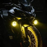 China 140W Motorcycle LED Spotlight 14000LM Motorbike Auxiliary Lights 12V - 24V   4 LED Beads for sale
