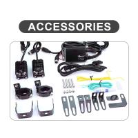 China 12V - 24V Motorcycle LED Spotlight 100W Motorbike LED Spotlights Hidden Mounting 10000LM for sale