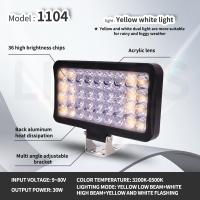 China 20W Motorcycle External Spotlight 4 Bead Motorcycle Spot Lights 2000LM 12V - 85V 3200K - 6500K for sale