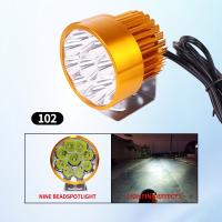 China 9~80V Motorcycle External Spotlight Aluminum Alloy Single White Light 12W for sale
