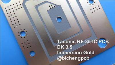 China 30mil RF-35TC 2-layer rigid PCB  PTFE /ceramic filled /fiberglass 1oz 0.8mm thickness Hot Air Soldering Level (HASL) for sale