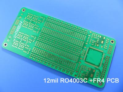 China Rogers RO4003C+FR4 PCB base on  hydrocarbon/ceramic laminates with ENIG for sale
