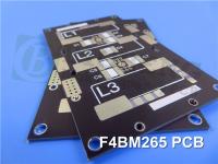 China Wangling's F4BM265 High Frequency PCB 2-layer 3.0mm Thick with HASL Lead free black solder mask and white Silkscreen for sale
