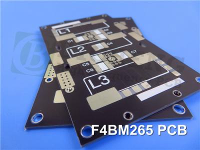 China Wangling's F4BM265 High Frequency PCB 2-layer 3.0mm Thick with HASL Lead free black solder mask and white Silkscreen for sale