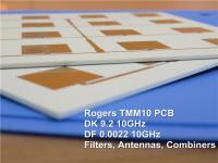China TMM10 high frequency PCB 2-layer 15mil thick with Immersion Gold，Cu weight:  1oz (1.4 mil) outer layers for FR microwave for sale