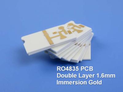 China RO4835 High-Frequency PCBs with white silk screen,no soldermask, ENIG for  Automotive Radar and Sensors for sale
