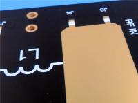 China F4BTMS220 PCB 2-Layer base on 5mil Core laminates 0.2mm Thickness with Black Solder Mask and Gold Finish using in Feed networks for sale