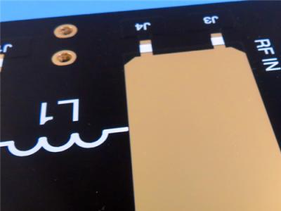 China F4BTMS220 PCB 2-Layer base on 5mil Core laminates 0.2mm Thickness with Black Solder Mask and Gold Finish using in Feed networks for sale