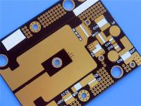 China F4BTMS220 PCB 2-Layer base on 5mil Core laminates 0.2mm Thickness with Black Solder Mask and Gold Finish using in Feed networks for sale