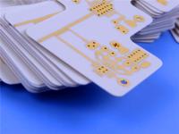 China 2-layer RO4003C PCB built on 8mil laminate substarte with Immersion Silver black soldermask using in Radar and Sensors for sale