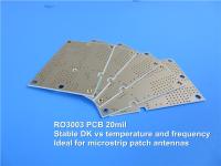 China Rogers RO3003 High Frequency Printed Circuit Board 2-Layer Rogers 3003 30mil 0.762mm PCB with DK3.0 DF 0.001 for microwave RF for sale