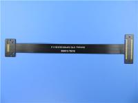 China Dual Layer Flexible PCBs Built On Polyimide with Black Solder Mask and Stainless Steel as Stiffener for Tablet Computer for sale