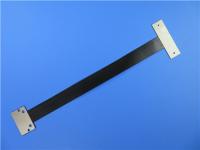 China Dual Layer Flexible PCBs Built On Polyimide with Black Solder Mask and Stainless Steel as Stiffener for Tablet Computer for sale