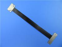 China Dual Layer Flexible PCBs Built On Polyimide with Black Solder Mask and Stainless Steel as Stiffener for Tablet Computer for sale