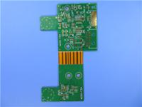 China 4 Layer Flex-rigid PCB Built On 1.6mm FR4 and 0.2mm Polyimide With Immersion Gold and Green Solder Mask For Instrument for sale