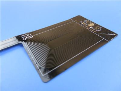 China Double Layer Flexible Pritned Circuit (FPC) Prototype with Black Coverlay and Immersion Gold for RFID for sale