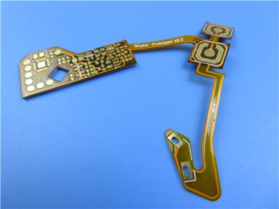 China Single Layer Flexible Circuit with 1.0mm FR-4 Stiffener and Immersion Gold for Monitoring System for sale