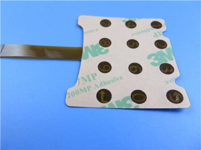 China Single Sided Flexible PCBs Made On PI Material With 3M Tape and Immersion Gold for Keypad Application for sale