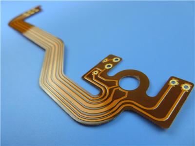 China Dual Layer Flexible PCB Built On Polyimide with 2 oz Copper and Immersion Gold for Industrial Control for sale