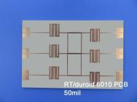 China Rogers RT/Duroid 6010 High Frequency PCB Built on DK 10.2 50mil With Immersion Gold for Satellite Communications Systems for sale