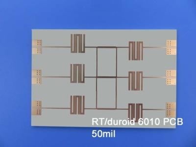 China Rogers RT/Duroid 6010 High Frequency PCB Built on DK 10.2 50mil With Immersion Gold for Satellite Communications Systems for sale