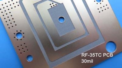 China Taconic High Frequency PCB Built on RF-35TC 30mil 0.762mm With Black Solder Mask for Antennas for sale